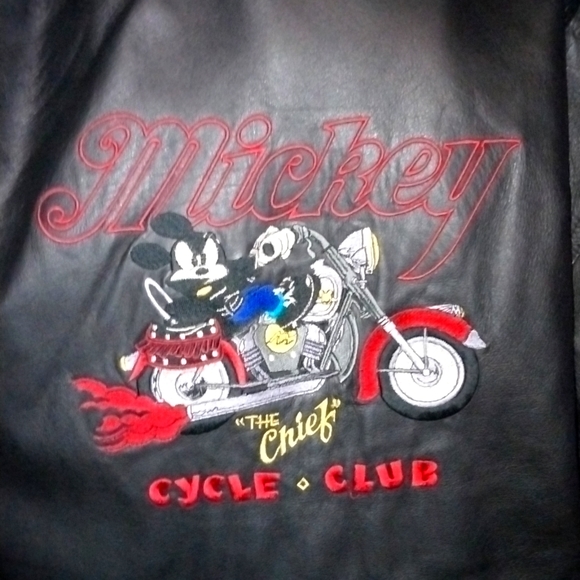Disney | Jackets & Coats | Authentic Vintage Mickey Mouse Motorcycle ...